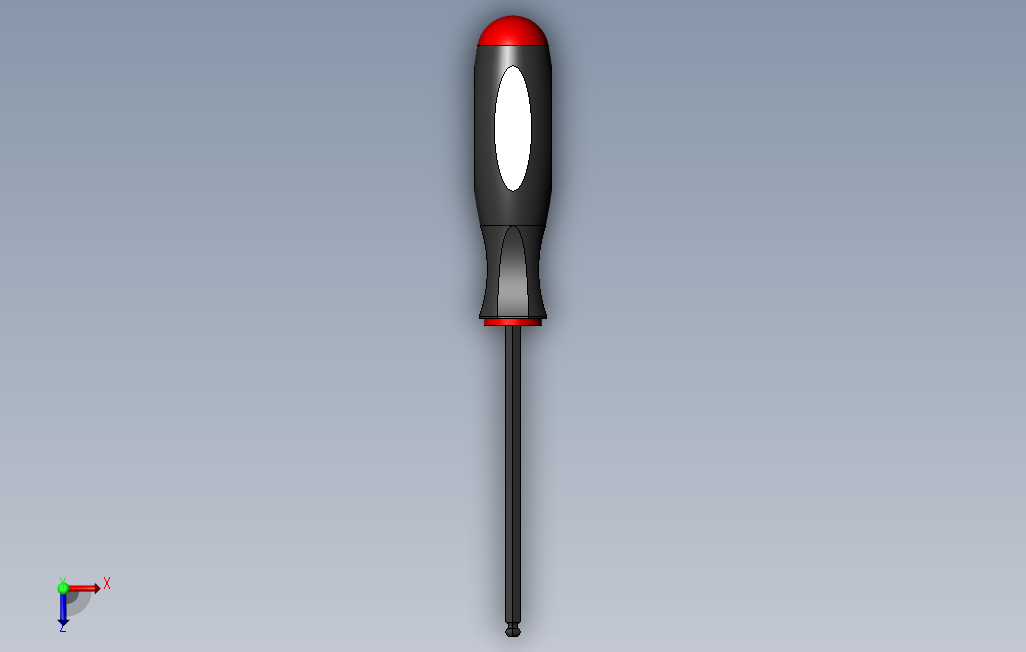 5毫米六角螺丝刀solidworks 2018模型图纸下载 懒石网