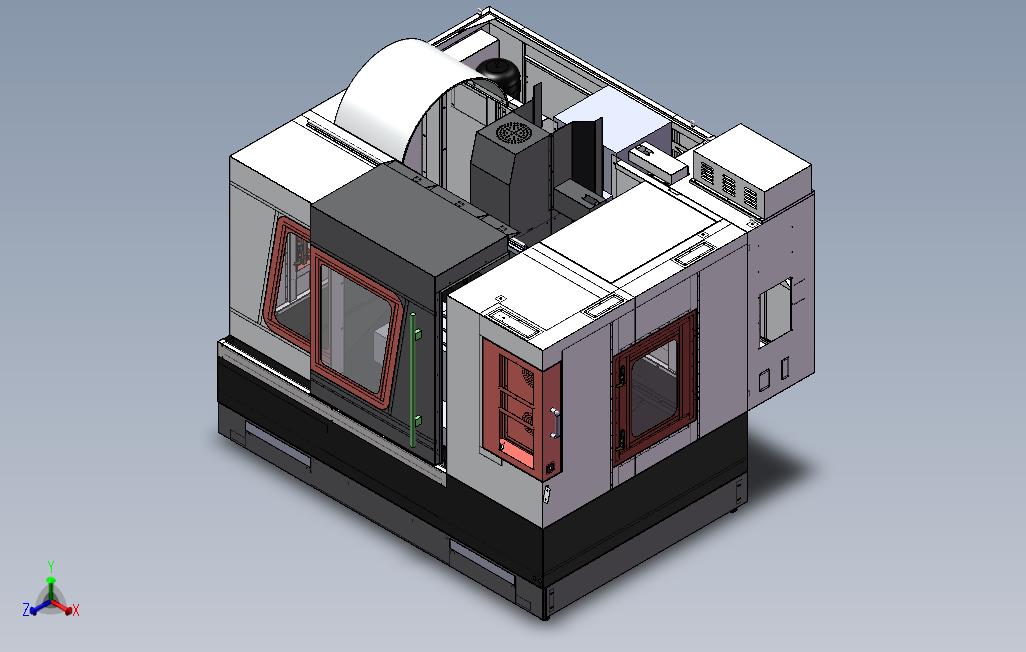 850L加工中心钣金外壳_SOLIDWORKS 2012_模型图纸免费下载 – 懒石网