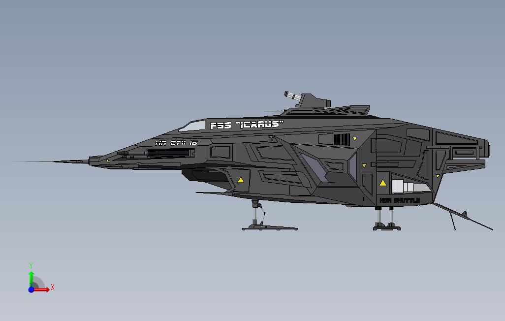 FSS“伊卡洛斯”号（部队航母）_SOLIDWORKS 2014_模型图纸免费下载 – 懒石网