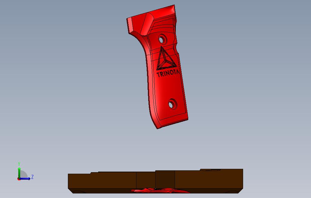 手枪握把模具 Rtrinota1solidworks 2016模型图纸免费下载 懒石网