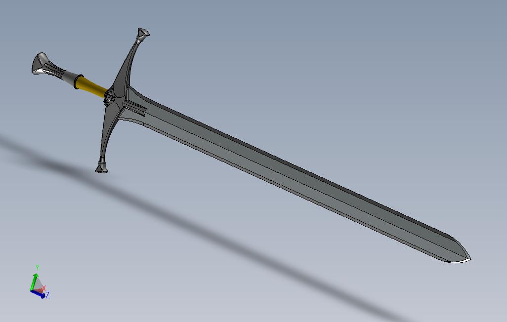 LOTR剑。_sword_SOLIDWORKS 2011_模型图纸免费下载 – 懒石网