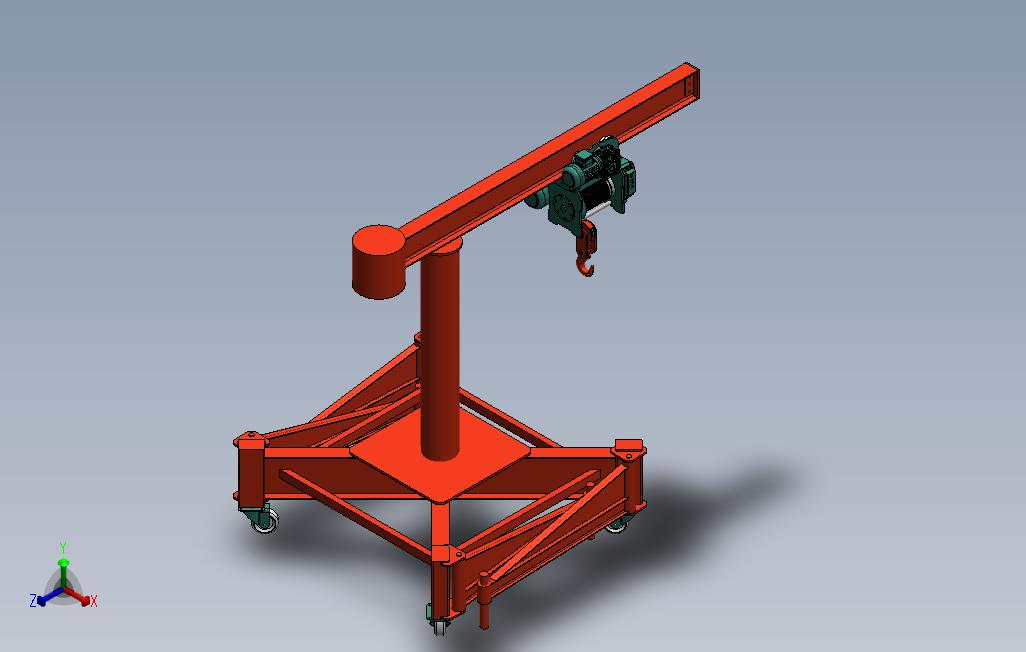 JibCrane-移动Jib起重机_1_SOLIDWORKS 2014_模型图纸免费下载 – 懒石网