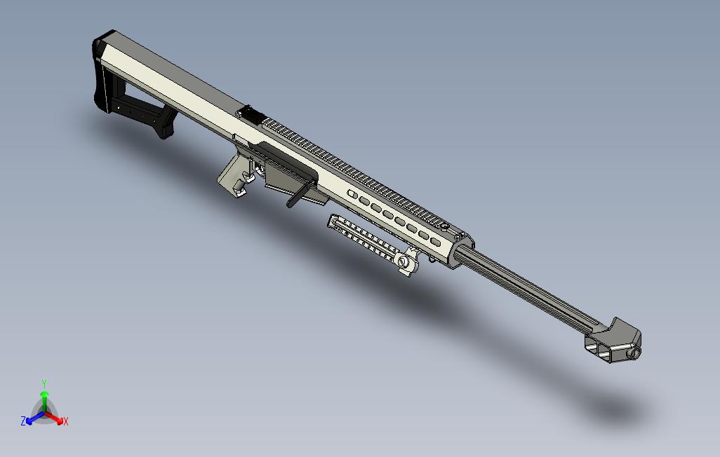 Barretm107127x99bmg半自动狙击步枪rifleiges模型图纸免费下载 懒石网