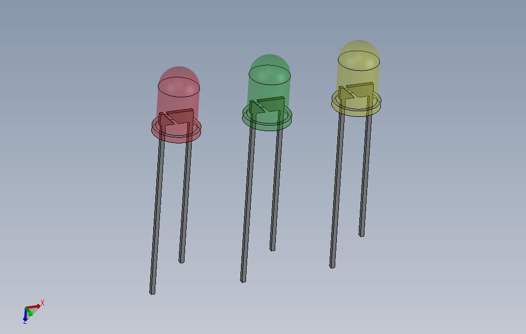 LED红色绿色和黄色_SOLIDWORKS 2015_模型图纸免费下载 – 懒石网