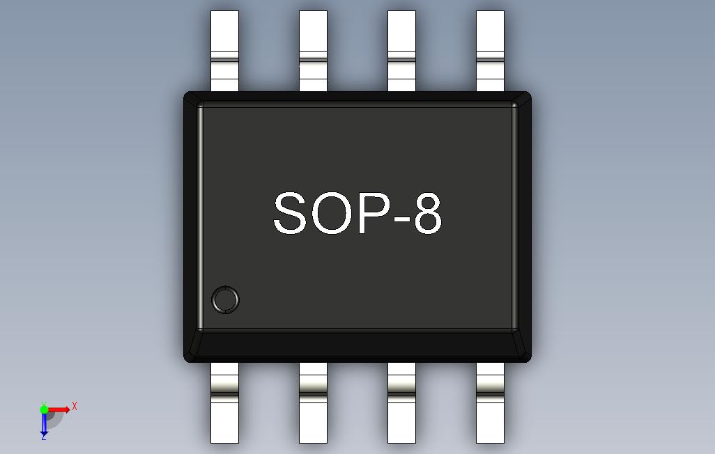SOP8包装_STEP_模型图纸免费下载 – 懒石网