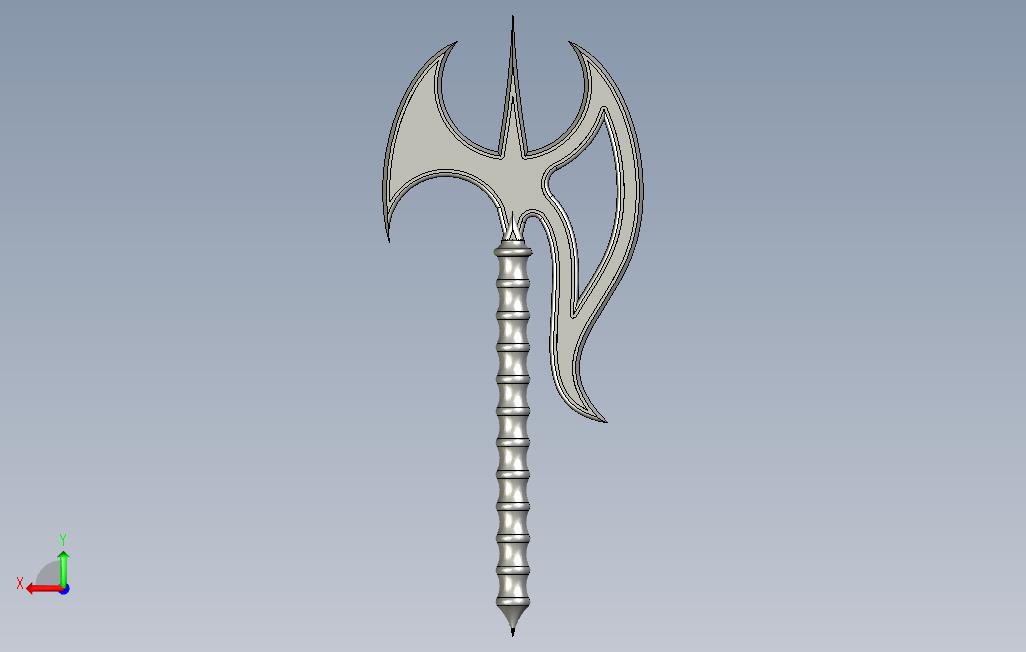 双手战斧_axe_STEP_模型图纸免费下载 – 懒石网