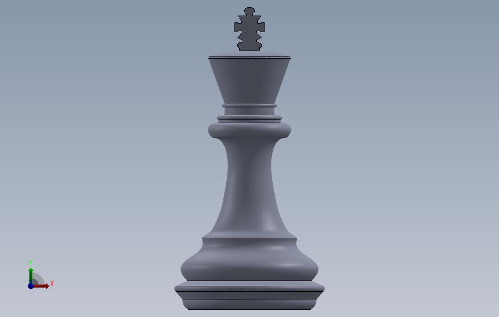 国王（国际象棋）1solidworks 2014模型图纸免费下载 懒石网
