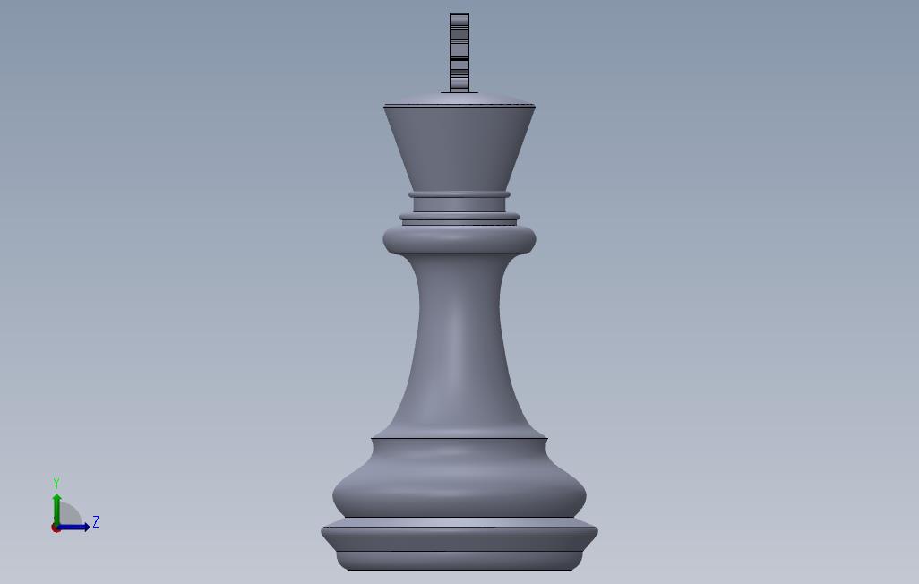 国王（国际象棋）1solidworks 2014模型图纸免费下载 懒石网