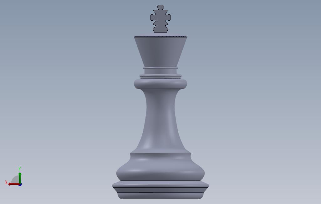 国王（国际象棋）1solidworks 2014模型图纸免费下载 懒石网