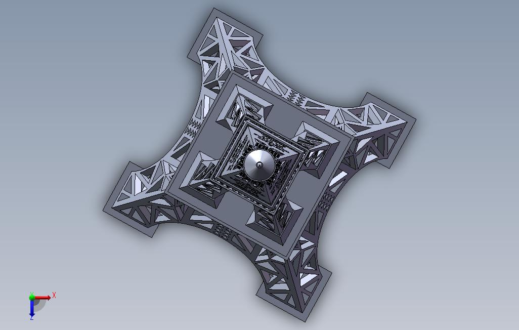 埃菲尔铁塔5solidworks 2007模型图纸免费下载 懒石网