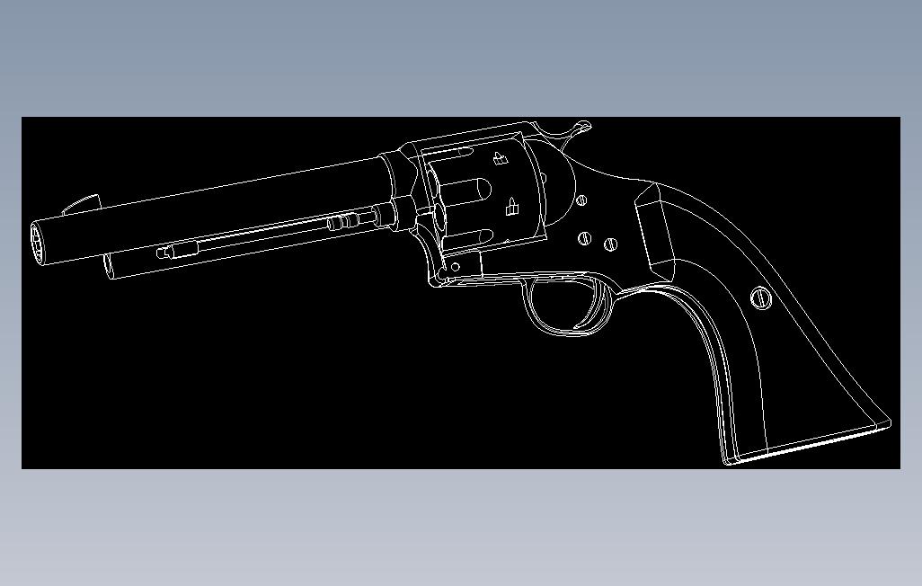 手枪_AutoCAD_模型下载 – 懒石网