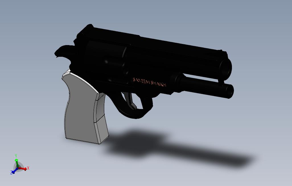 手枪_SOLIDWORKS_免费图纸_模型下载 – 懒石网