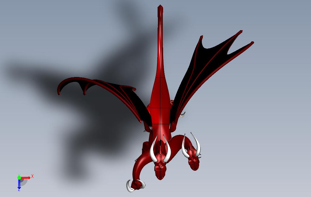 3头龙_dragon_SOLIDWORKS 2013_模型图纸免费下载 – 懒石网