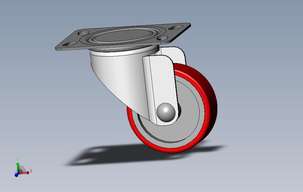Caster直径轮80mm高110mmzwenkwiel_SOLIDWORKS 2014_模型图纸免费下载 – 懒石网