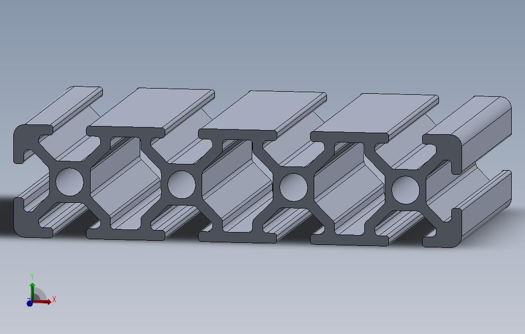 2080铝挤出型材solidworks 2015模型图纸免费下载 懒石网