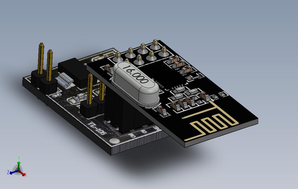 NRF24L01电源适配器_SOLIDWORKS 2016_模型图纸免费下载 – 懒石网