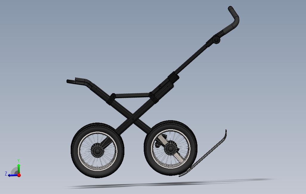 儿童马车婴儿车_SOLIDWORKS 2014_模型图纸免费下载 – 懒石网