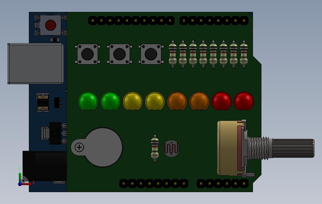 基本盾Arduino_SOLIDWORKS 2018_模型图纸免费下载 – 懒石网