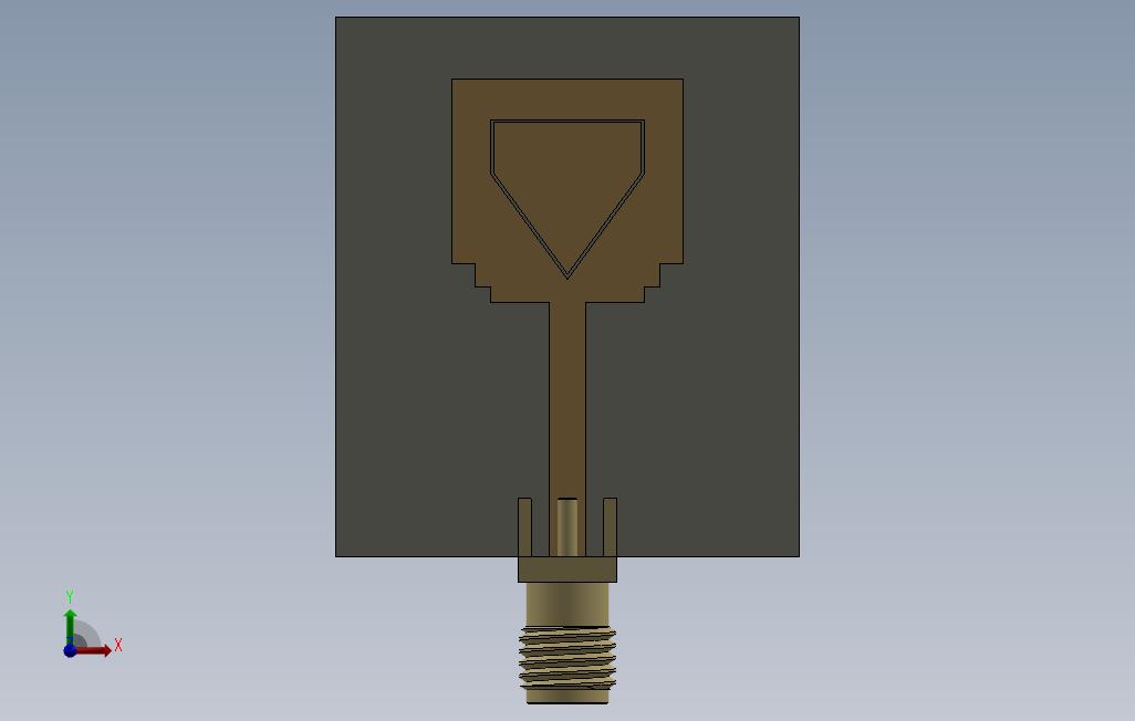 带缺口多边形槽uwb微带pcb天线solidworks 2016模型图纸免费下载 懒石网
