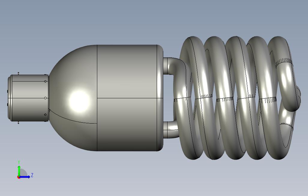 CFL灯泡设计_IGES_模型图纸免费下载 – 懒石网