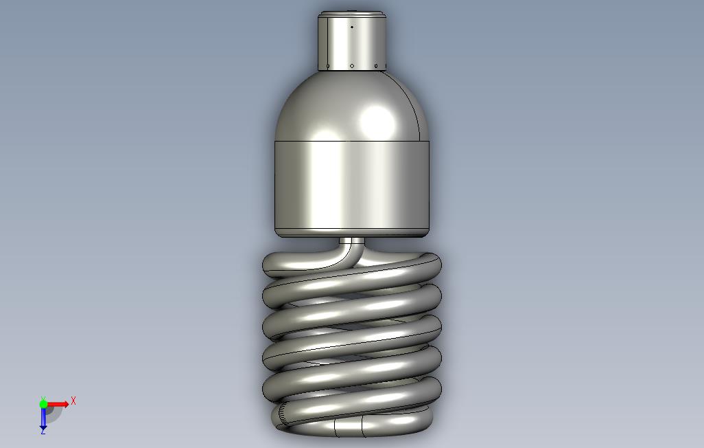 CFL灯泡设计_IGES_模型图纸免费下载 – 懒石网