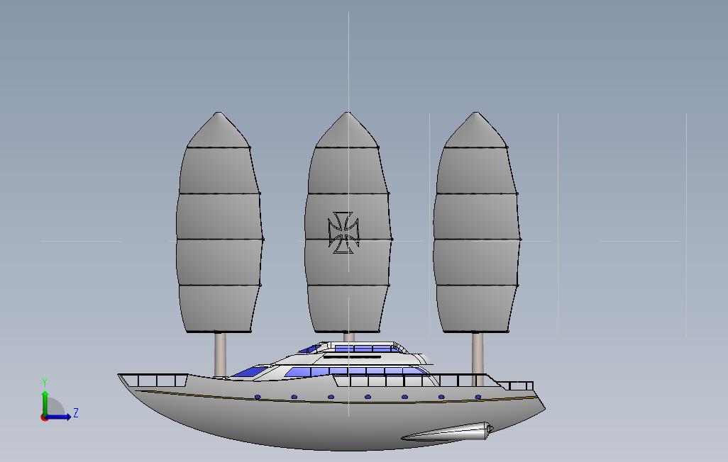 Mega游艇_SOLIDWORKS 2012_模型图纸免费下载 – 懒石网