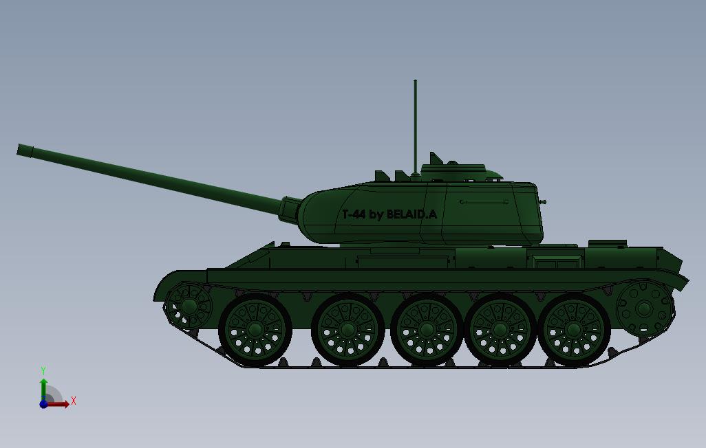 T44中坦克_SOLIDWORKS 2016_模型图纸免费下载 – 懒石网