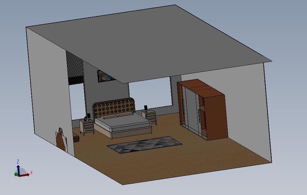卧室pf设计__模型图纸免费下载 – 懒石网