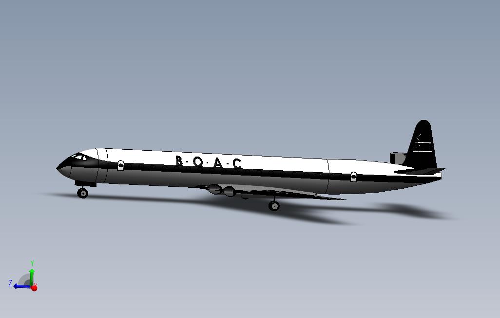 在Boac衣服的SolidWorks上DeHavillandComet__模型图纸免费下载 – 懒石网