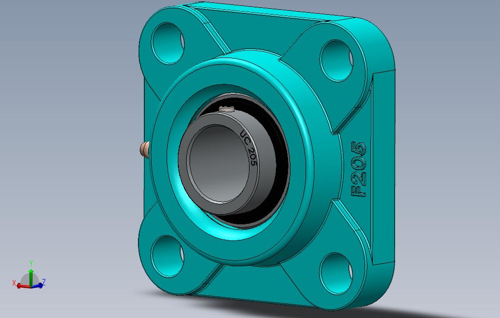 枕头轴承F205_SOLIDWORKS 2017_模型图纸免费下载 – 懒石网