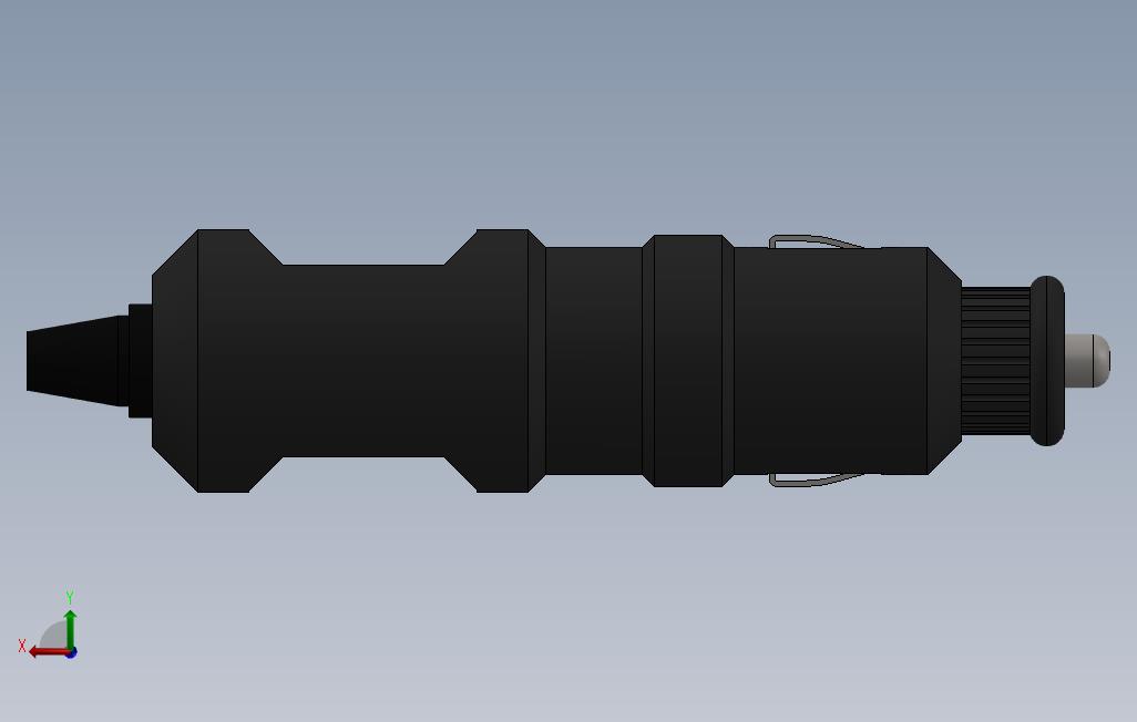 汽车点烟器插头直流电源连接器solidworks 2014模型图纸免费下载 懒石网