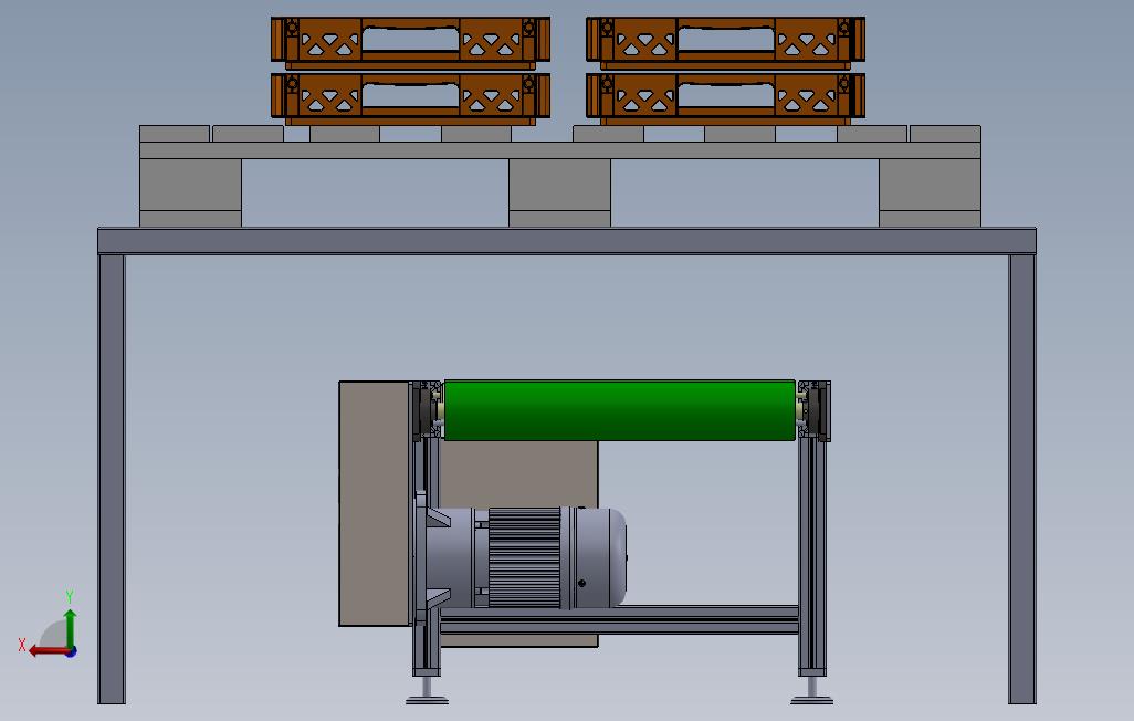 皮带输送机简单型号solidworks 2017模型图纸免费下载 懒石网