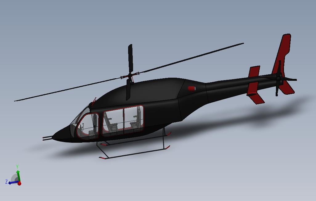 贝尔429直升机_SOLIDWORKS 2016_模型图纸免费下载 – 懒石网