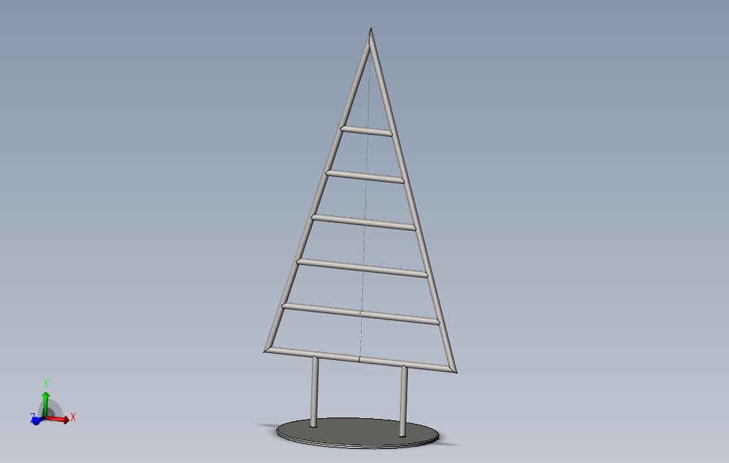 金属圣诞树_SOLIDWORKS 2017_模型图纸免费下载 – 懒石网
