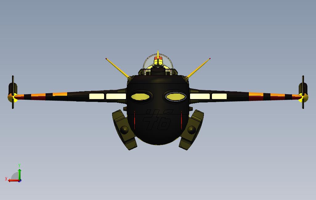 黄蜂-外星人武装直升机_gunship_SOLIDWORKS 2011_模型图纸免费下载 – 懒石网