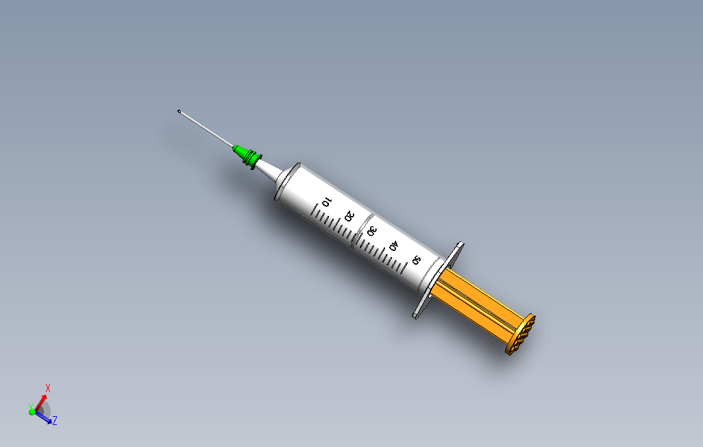 01注射器solidworks 2022模型图纸下载 懒石网