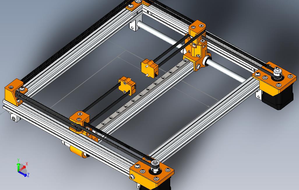 CoreXY框架（v.1.0）_SOLIDWORKS 2013_模型图纸免费下载 – 懒石网