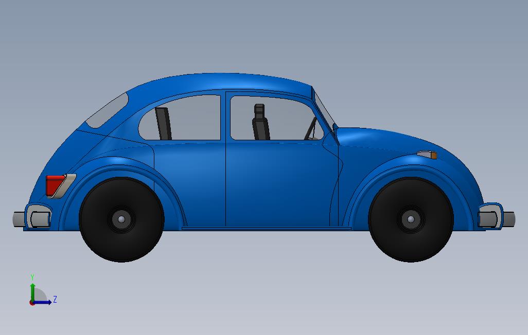 大众甲壳虫2 Solidworks 2016 模型图纸免费下载 懒石网