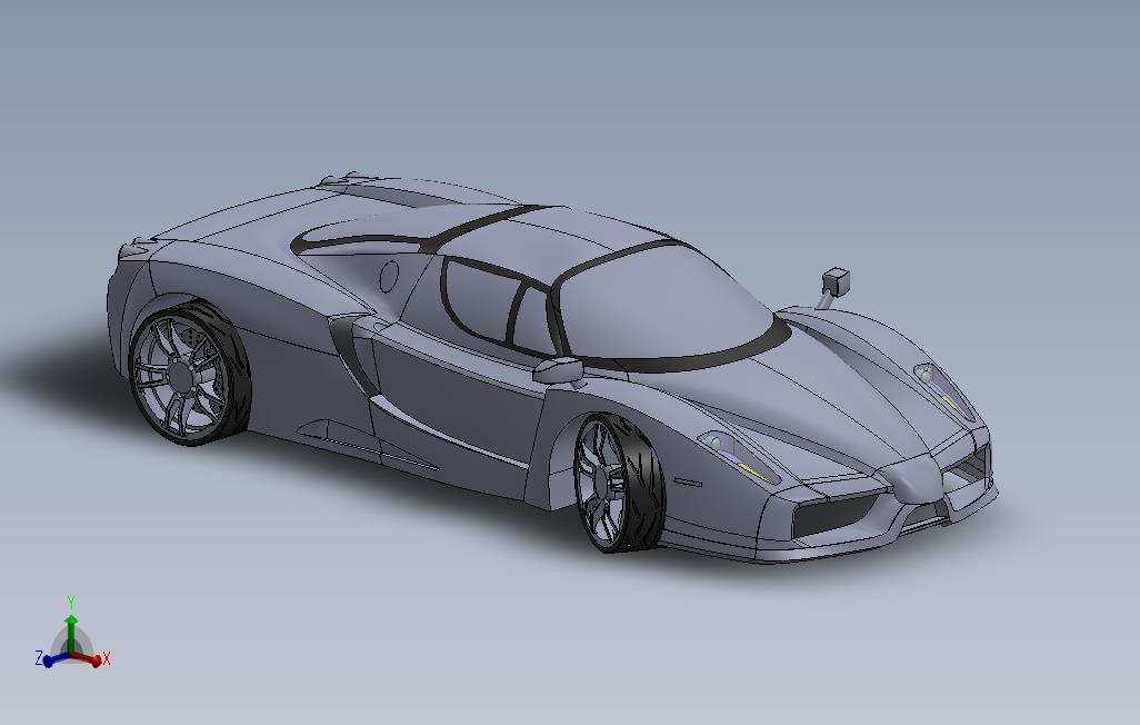 法拉利恩佐_SOLIDWORKS 2014_模型图纸免费下载 – 懒石网