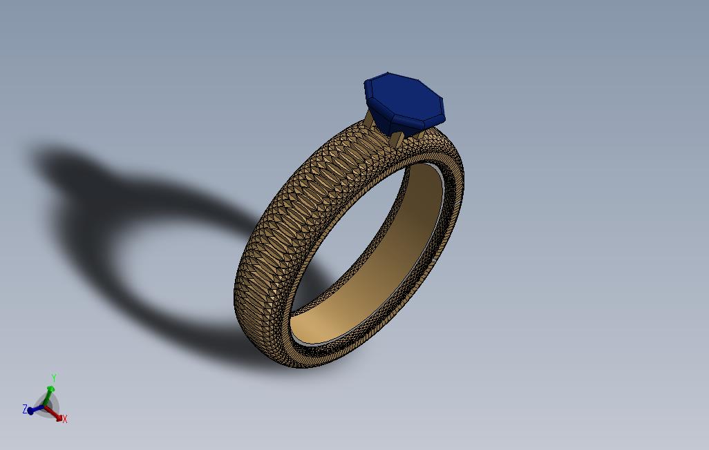 钻石戒指3_SOLIDWORKS 2015_模型图纸免费下载 – 懒石网