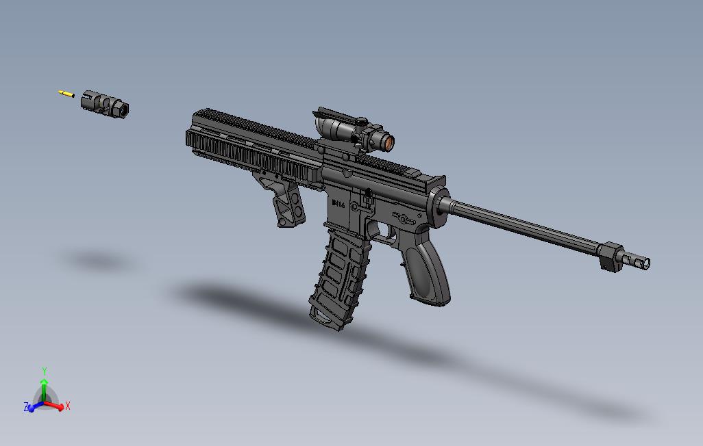 M416__模型图纸下载 – 懒石网