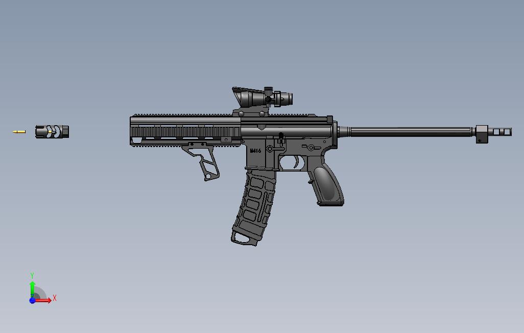 M416__模型图纸下载 – 懒石网