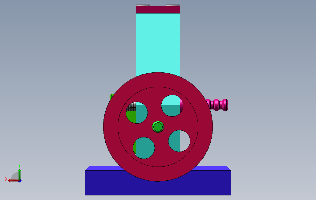 气动发动机solidworks 2016模型图纸下载 懒石网
