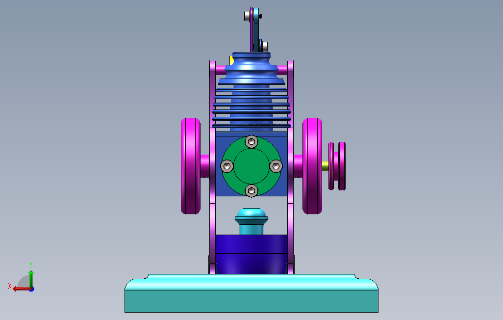 斯特林发动机solidworks 2016模型图纸下载 懒石网