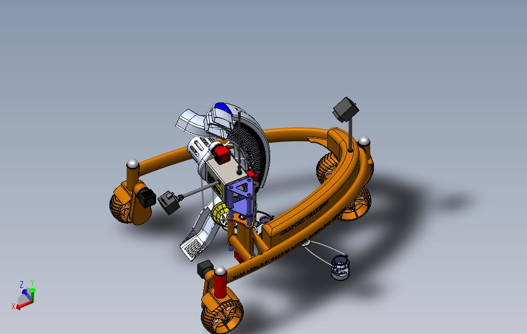 月球登陆采样车solidworks 2015模型图纸下载 懒石网