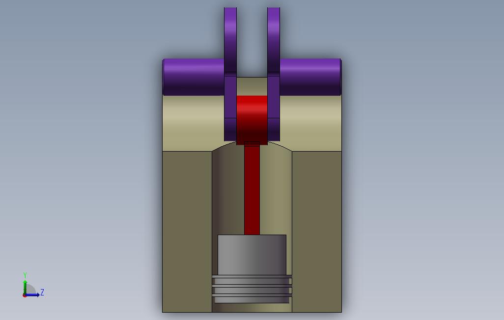 单活塞发动机机构solidworks 2016模型图纸下载 懒石网