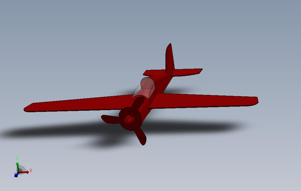 简易滑翔机solidworks 2016模型图纸下载 懒石网