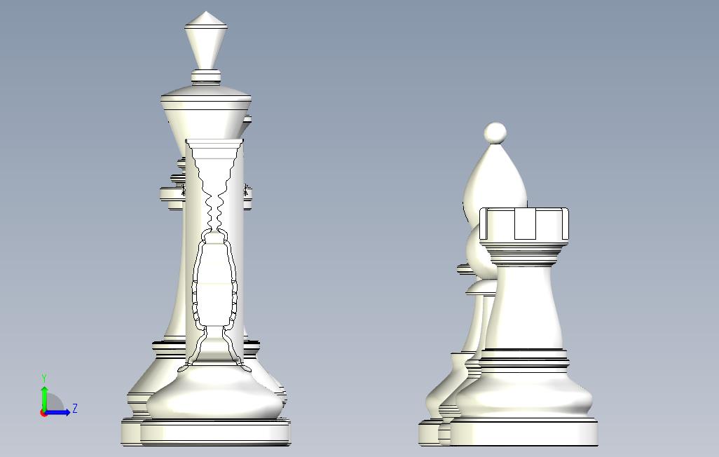 国际象棋2parasolid模型图纸下载 懒石网
