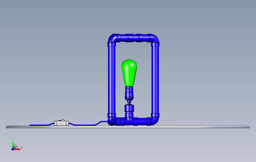 创意LED灯_Parasolid_模型图纸下载 – 懒石网