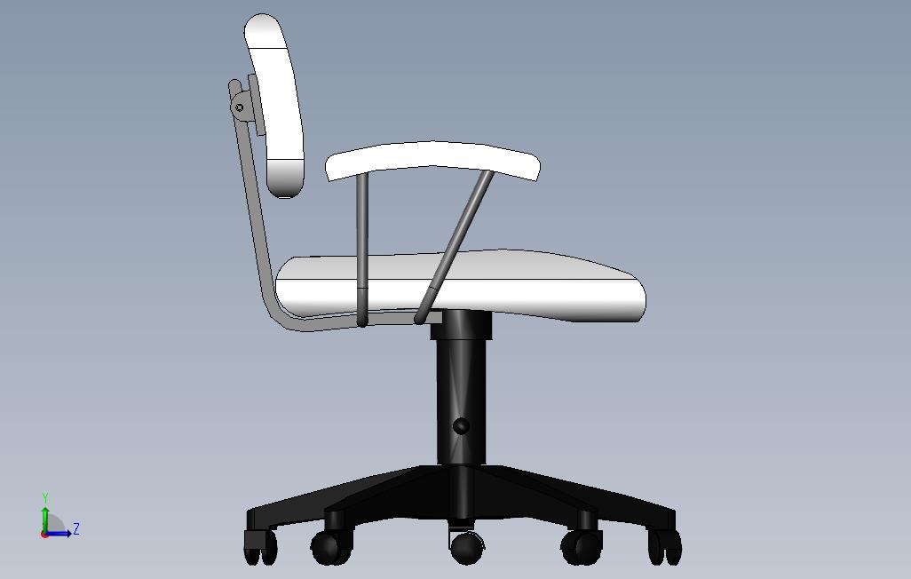带脚轮的办公室扶手椅solidworks 2009模型图纸下载 懒石网
